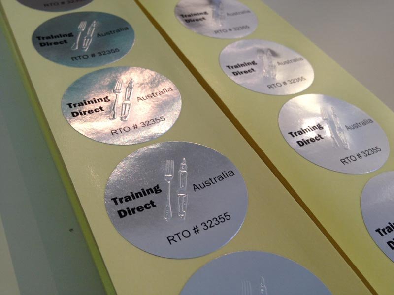 Custom Embossed Certificate & Authentication Stickers Australia