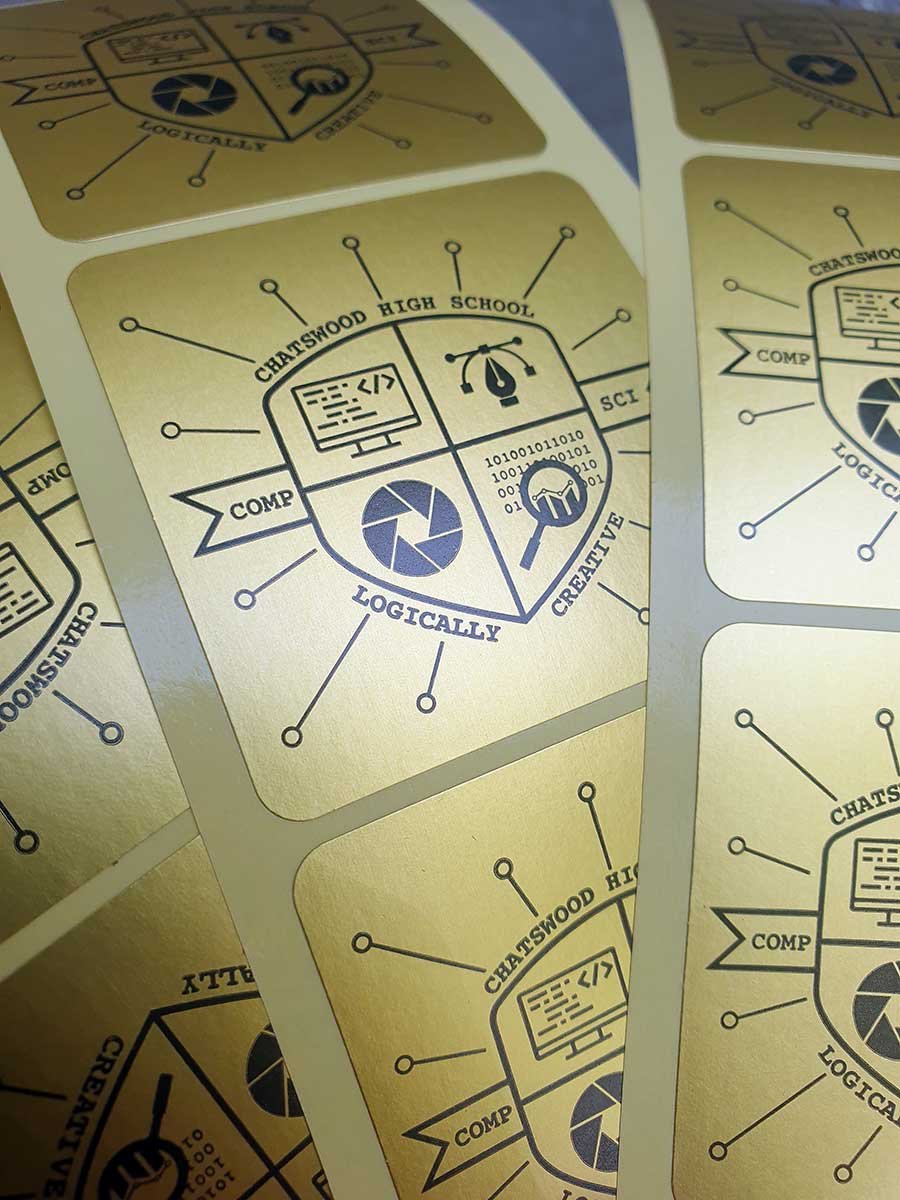 Gold Stickers - College Award Certificate Labels - Sticker Prints